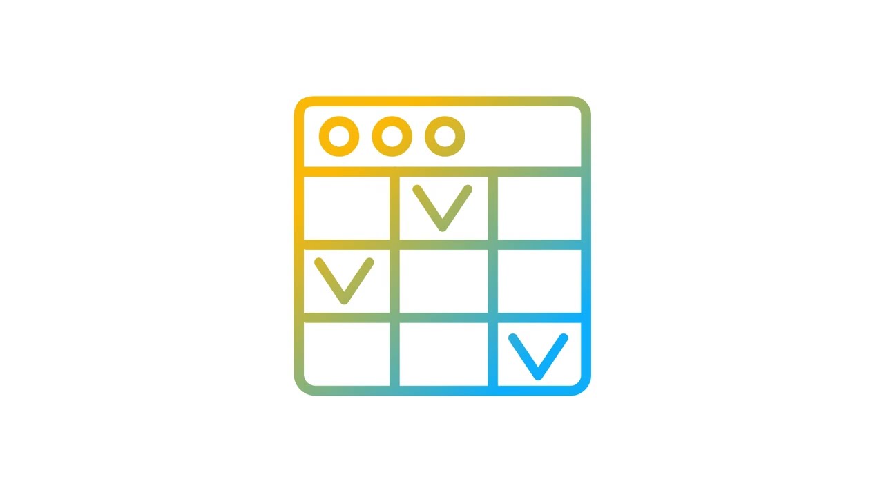 Animated task schedule gradient icon