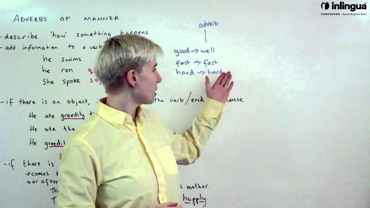 Adverbs of Manner - English Lessons with inlingua Vancouver