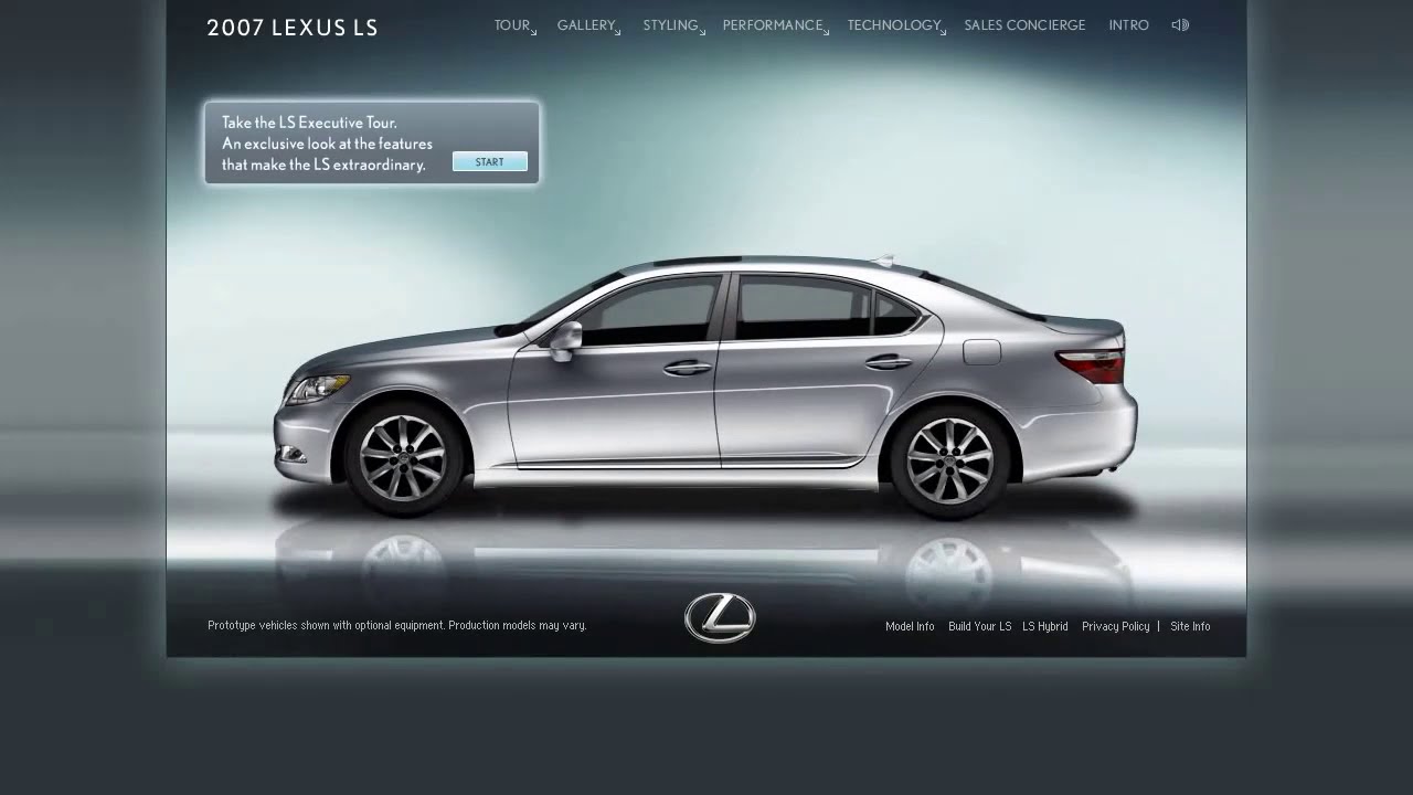 2007 Lexus LS flash website in 2006