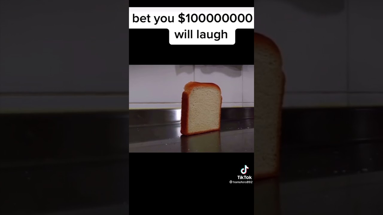 Piece of bread falling over