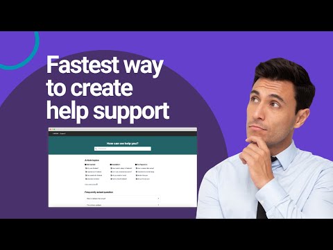 How to build a Knowledge base, FAQ page and help Center with Siedesk.com
