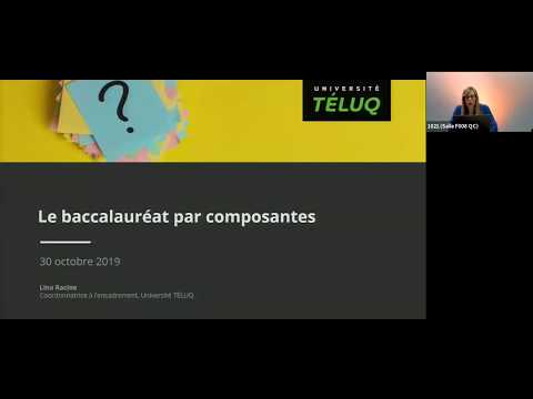 Séance d’information en ligne du 30 octobre 2019 – Le baccalauréat par composantes