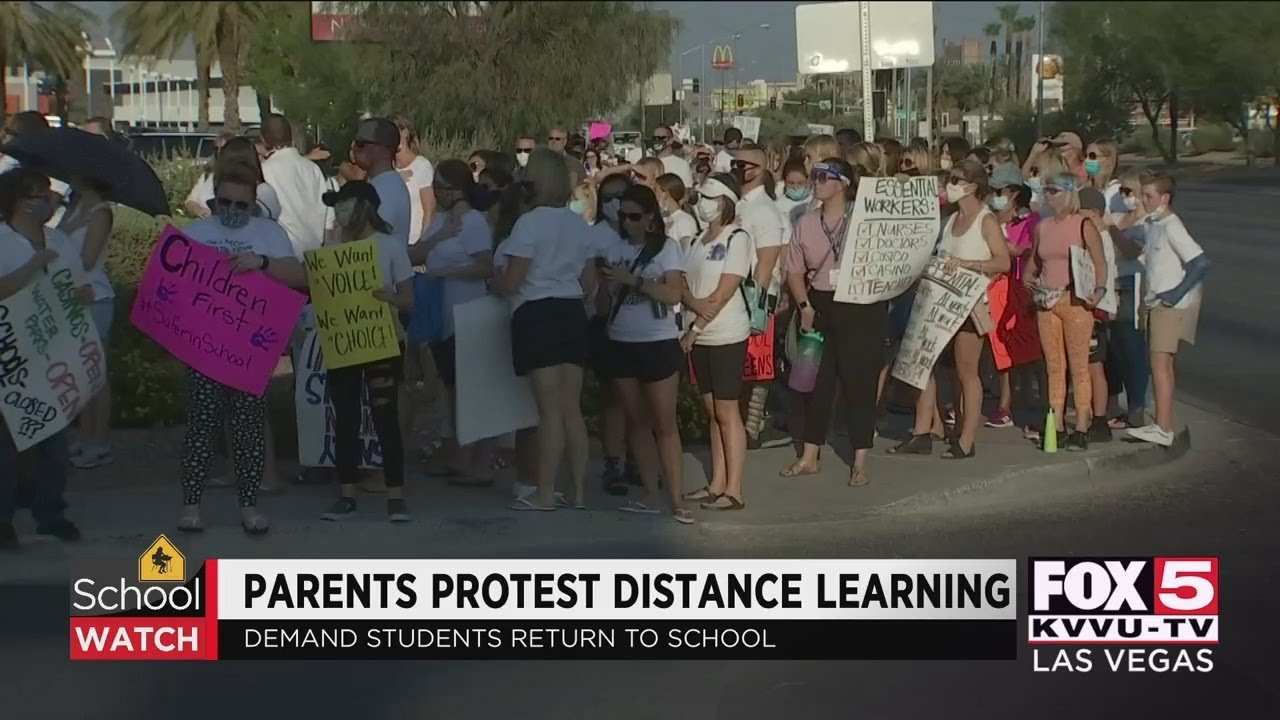 Parents protest for CCSD to return to class