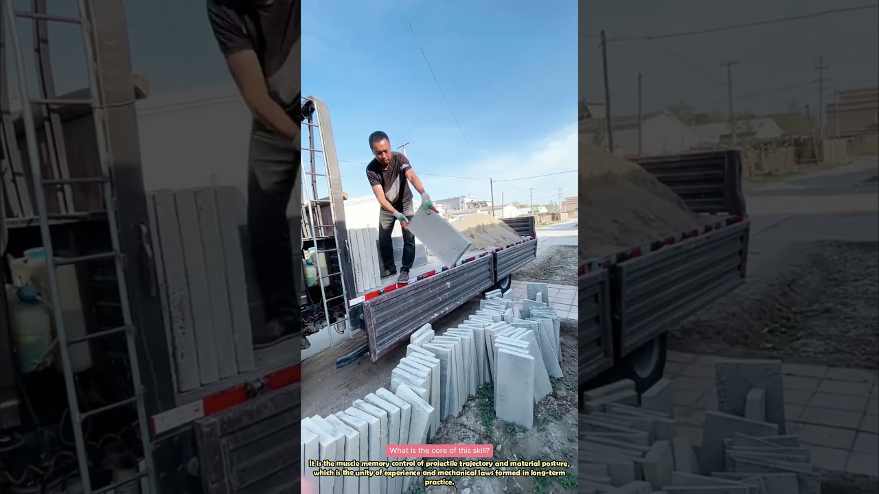 The Order and Artistry of Brick Unloading #lifewisdom