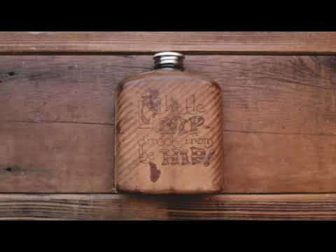 Old/Vintage Flask, Tacoma, Washington Souvenir, Leather