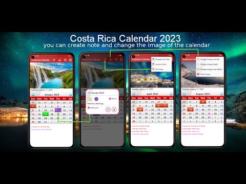 Costa Rica Calendar with Public Holidays 2023, 2024, 2025.