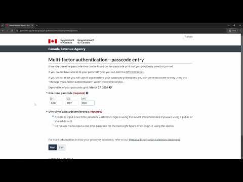 CRA Business My Account Authorization