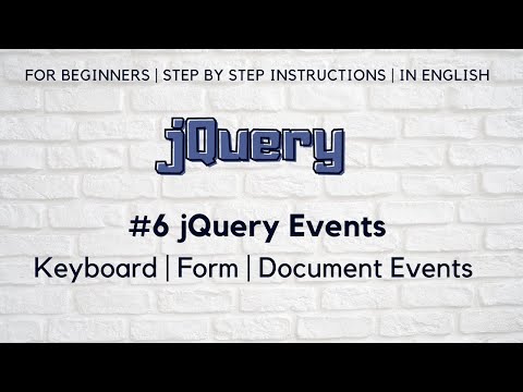 Learn 6 jQuery Events | Keyboard Events | Form Events | Document Window Events - Mind Luster