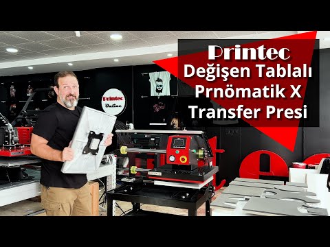 Printec Pnömatik X Çift Değişebilir Tablalı Otomatik Transfer Presi ...
