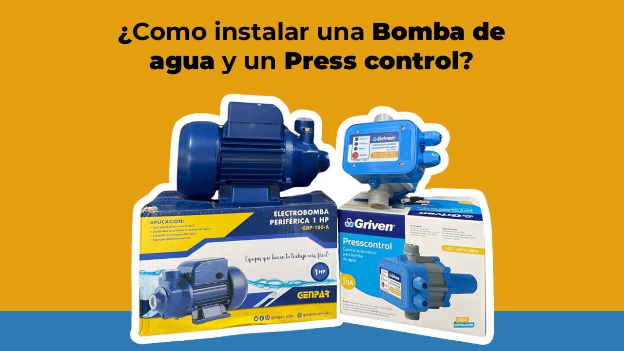 How to install a water pump with a press control