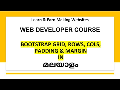 5. Bootstrap Grid, Rows, Columns, Padding and Margin - Learn Bootstrap Malayalam.