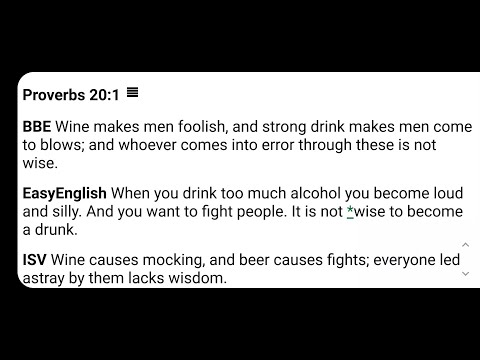 Proverbs 20 Verse By Verse In Various Versions