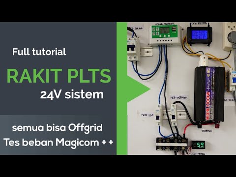 Full Rakit sendiri PLTS Offgrid 24V + tes beban