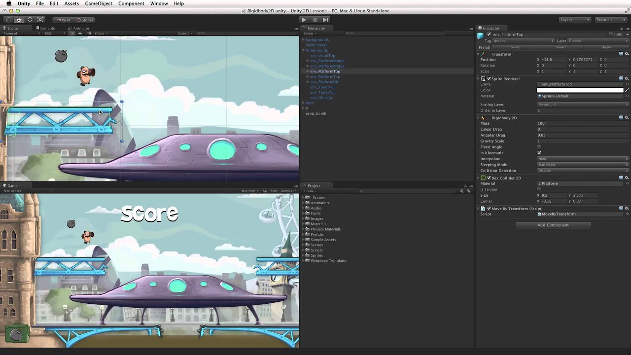 Rigidbody 2D - Official Unity Tutorial