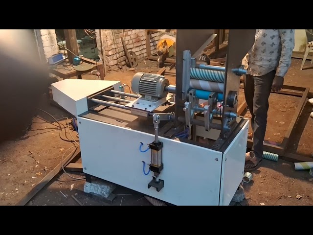 Paper Core Cutting Machine - Semi Automatic Spiral Paper Core Making ...