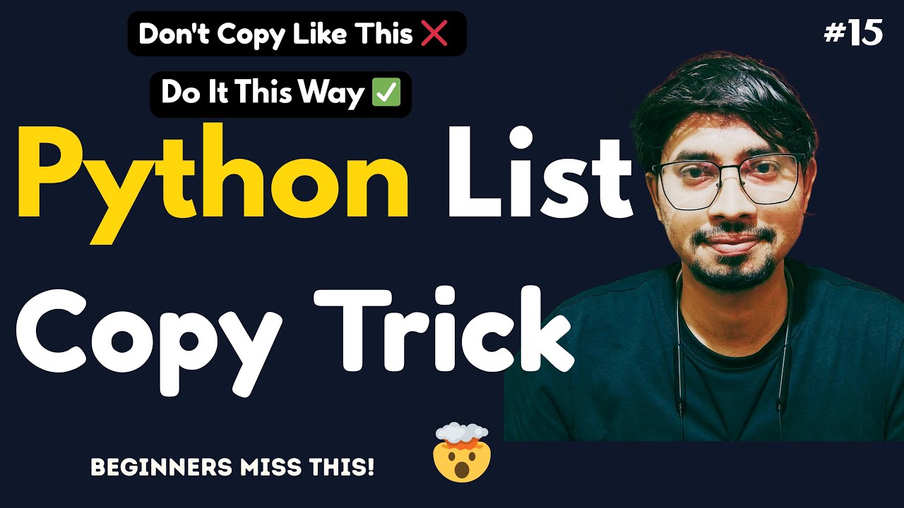 Python Programming Language Full Course for Beginners – #15 Copying an Array in Python Correctly