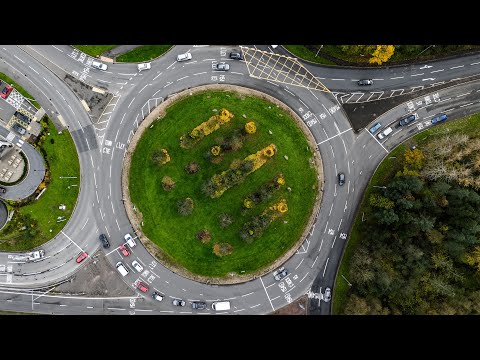 Drone Timelapse At Telford Forge Roundabout (DJI Mini 4 Pro 4K HDR)