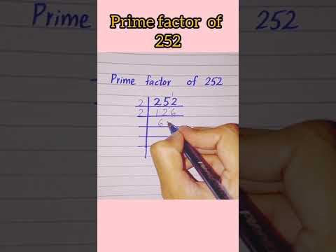 prime factor of 252 #viral #youtube #youtubeshorts #maths
