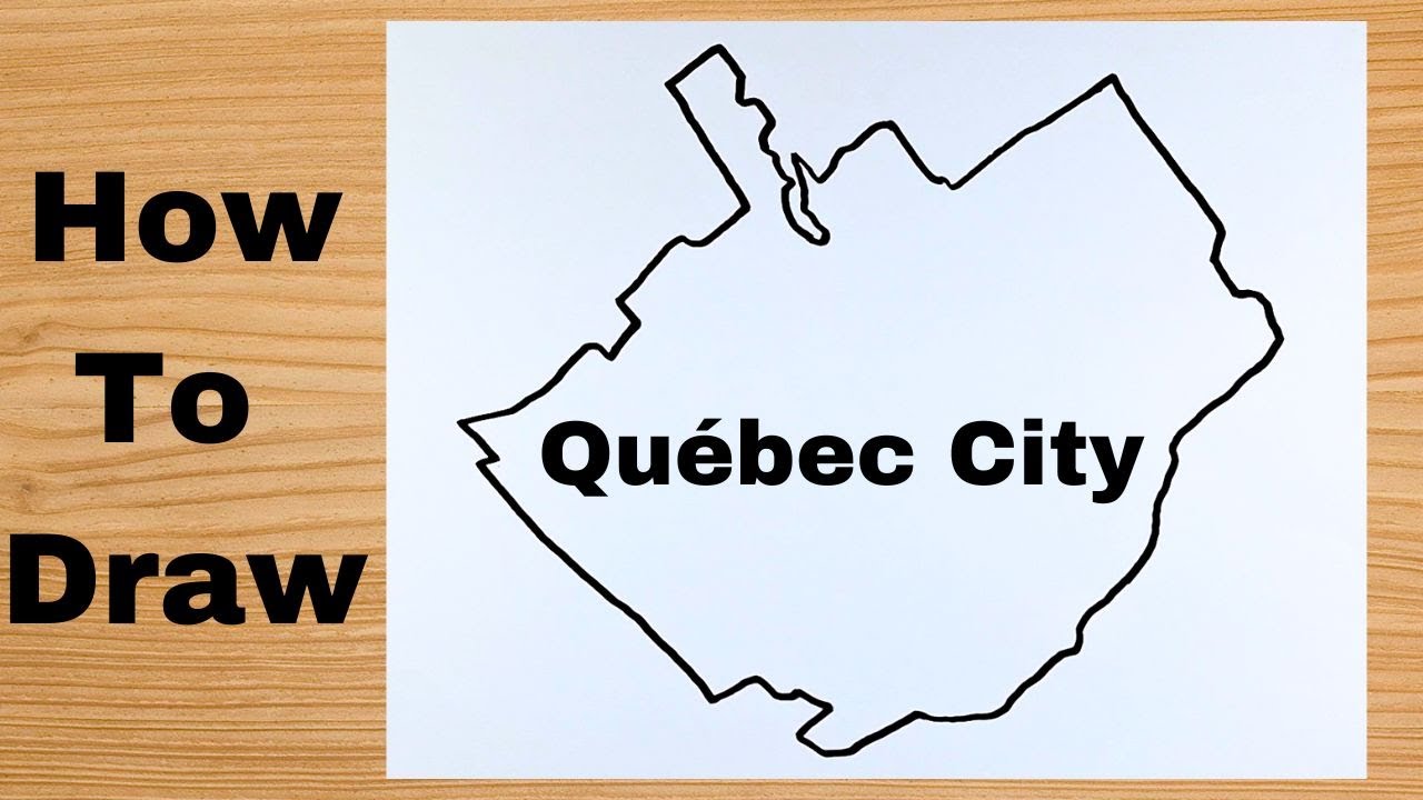 Drawing Québec City Map - Canada