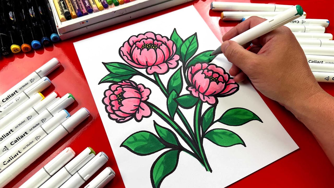 How To Draw Peonies