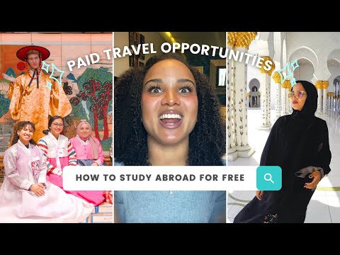 How to travel the world for free ????✈️ study abroad scholarships, grants, internships, and more!