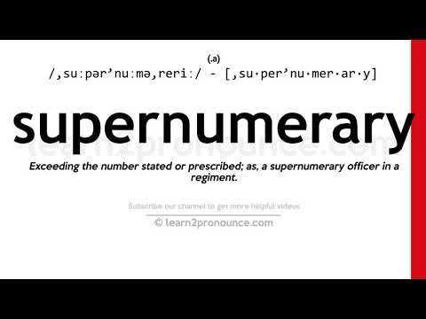 Pronunciation of Supernumerary | Definition of Supernumerary