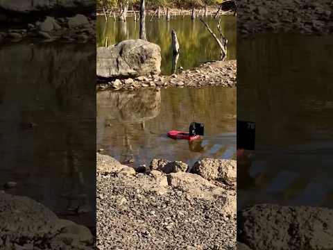 3D printed swamp boat shallow water test
