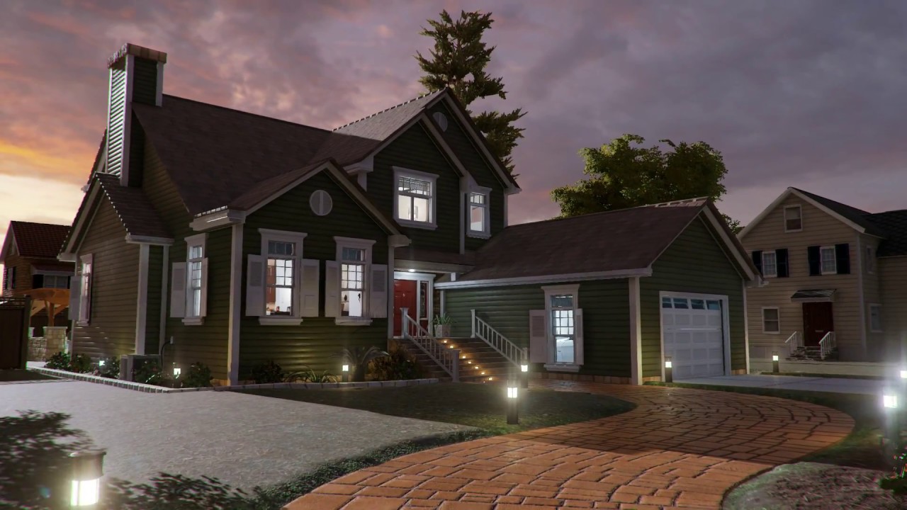 Suburban House for Unity3D