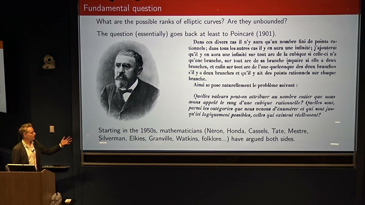 John Voight: Ranks of Elliptic Curves (October 17, 2025)