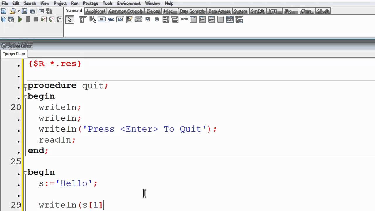 Free Pascal Program Tutorial 24 - String Manipulation - Lazarus