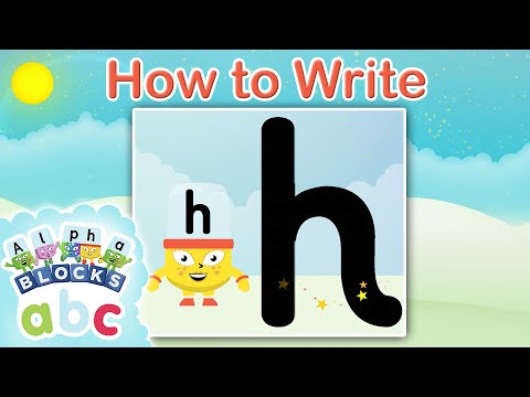 @officialalphablocks - Learn How to Write the Letter H | Bouncy Line | How to Write App