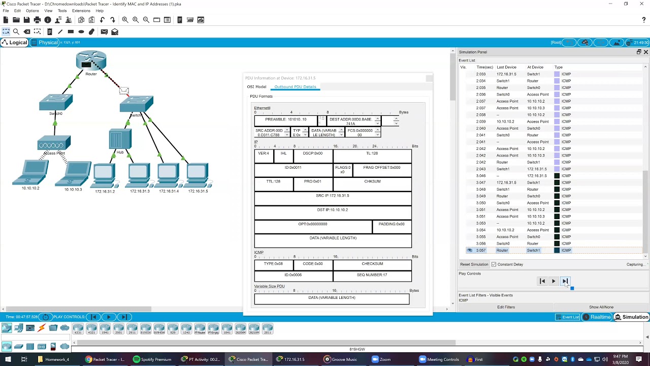 Assignment 4 Identify MAC and IP Addresses