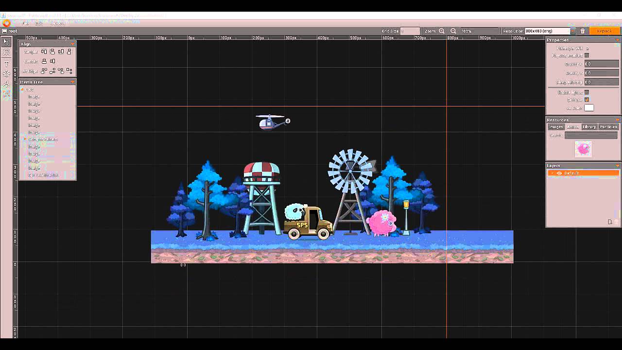 HaxeFlixel runtime rendering o2d content