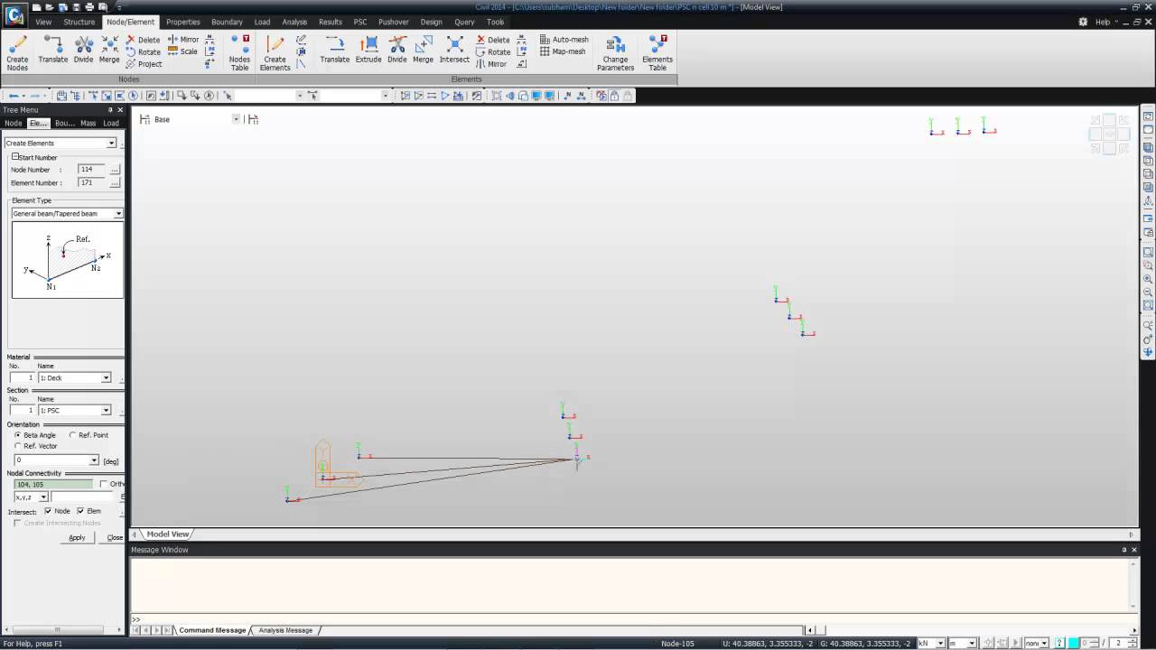 Rotating support or nodal axis