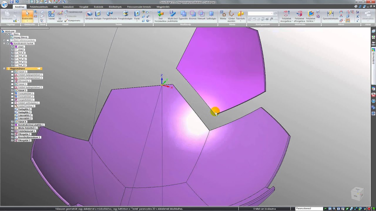 Solid Edge ST7 - Football modeling with Multibody