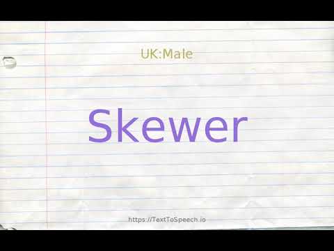 How to pronounce skewer