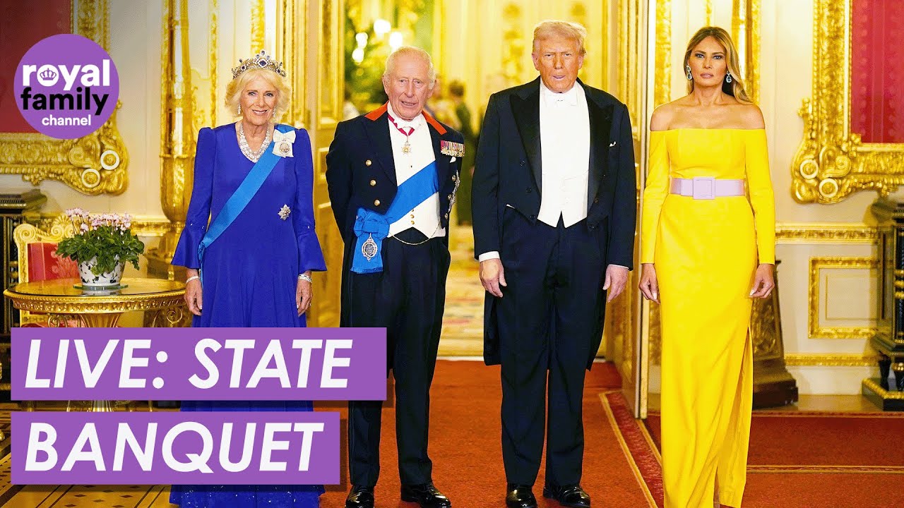 LIVE: King Charles Hosts State Banquet for President Trump at Windsor