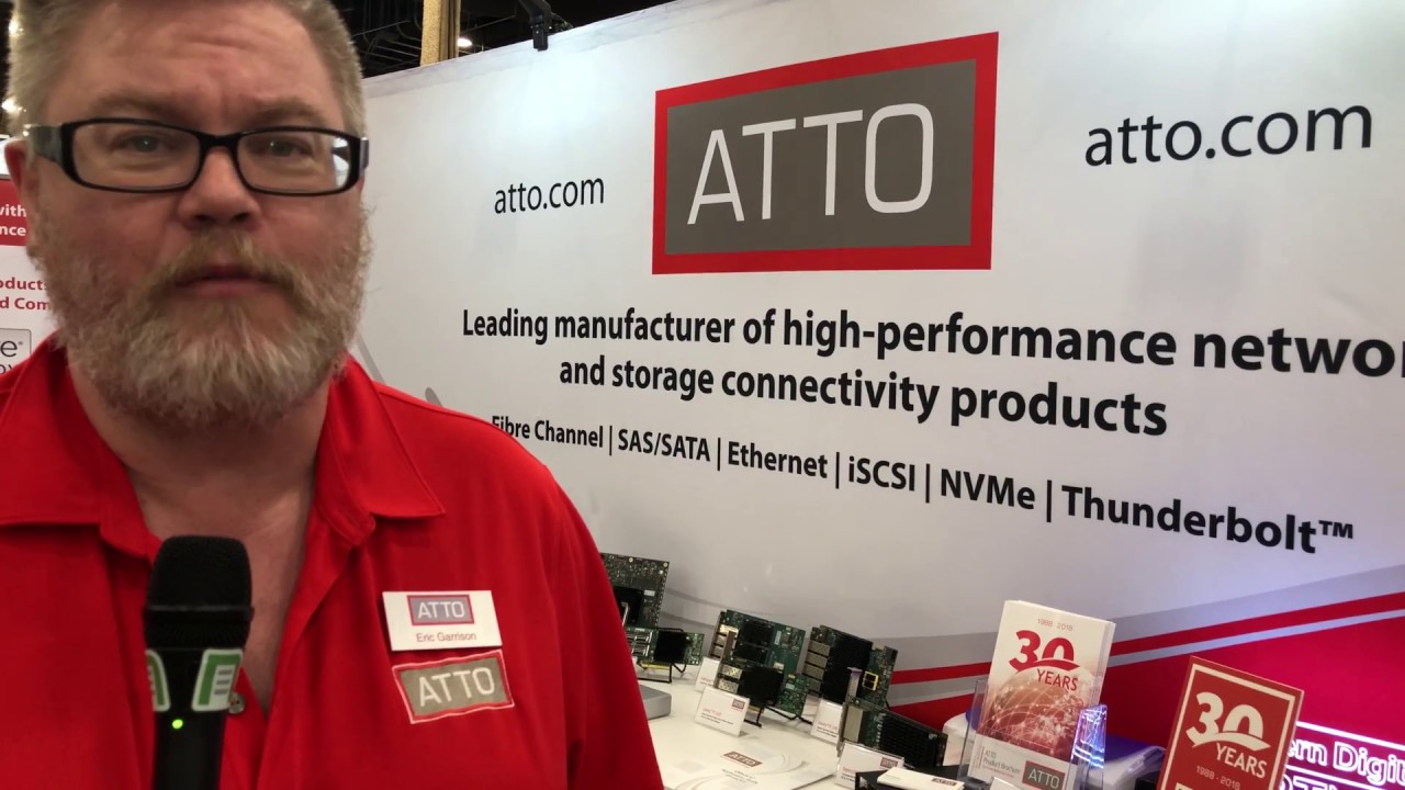 VMworld 2018 US - at ATTO Technology, Eric Garrison gives a close look at Thunderbolt products