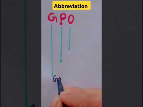 Abbreviation of GPO #gpo #learnwithapo #abbreviation #abbreviations #englishtricks