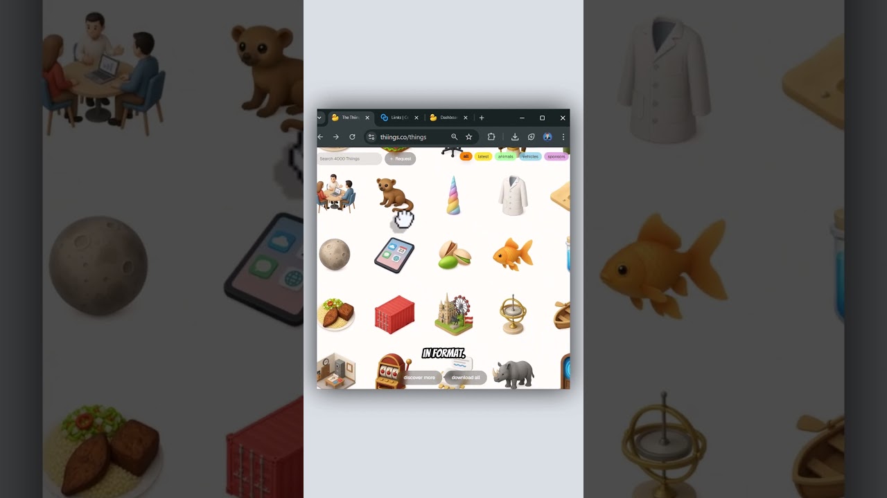 Download Free 3D PNG Icons for Projects #ThiingsCo #3DIcons #DesignAssets #shorts