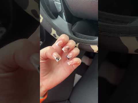 Black and French nails