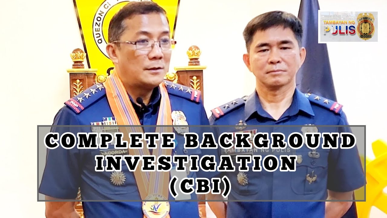 PNP RECRUITMENT PROCESS:PNP Chief: PGEN BENJAMIN C ACORDA JR.-Complete Background Investigation