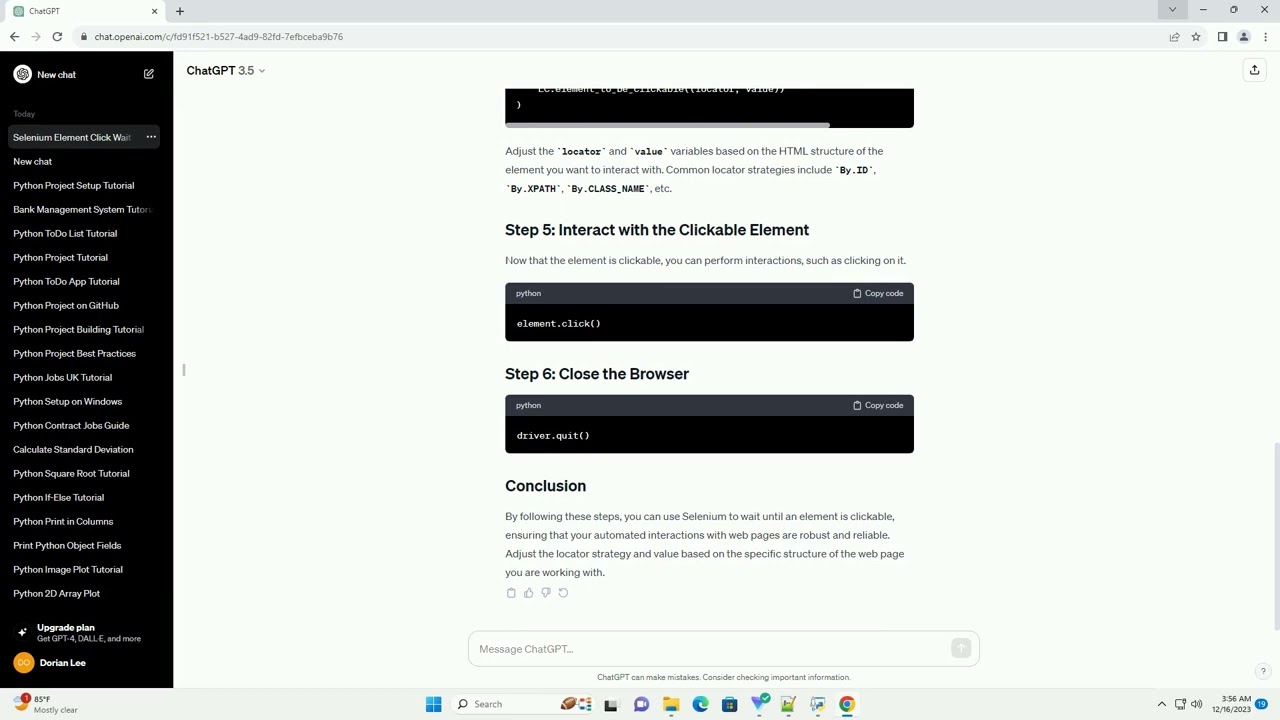 python selenium wait until element is clickable