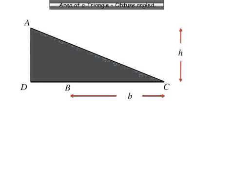 Area of an obtuse angled triangle.