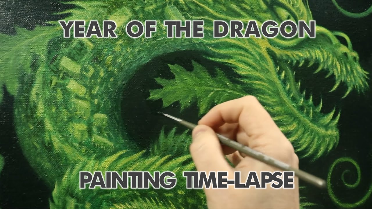 Year of The Dragon - Oil Painting Time-Lapse