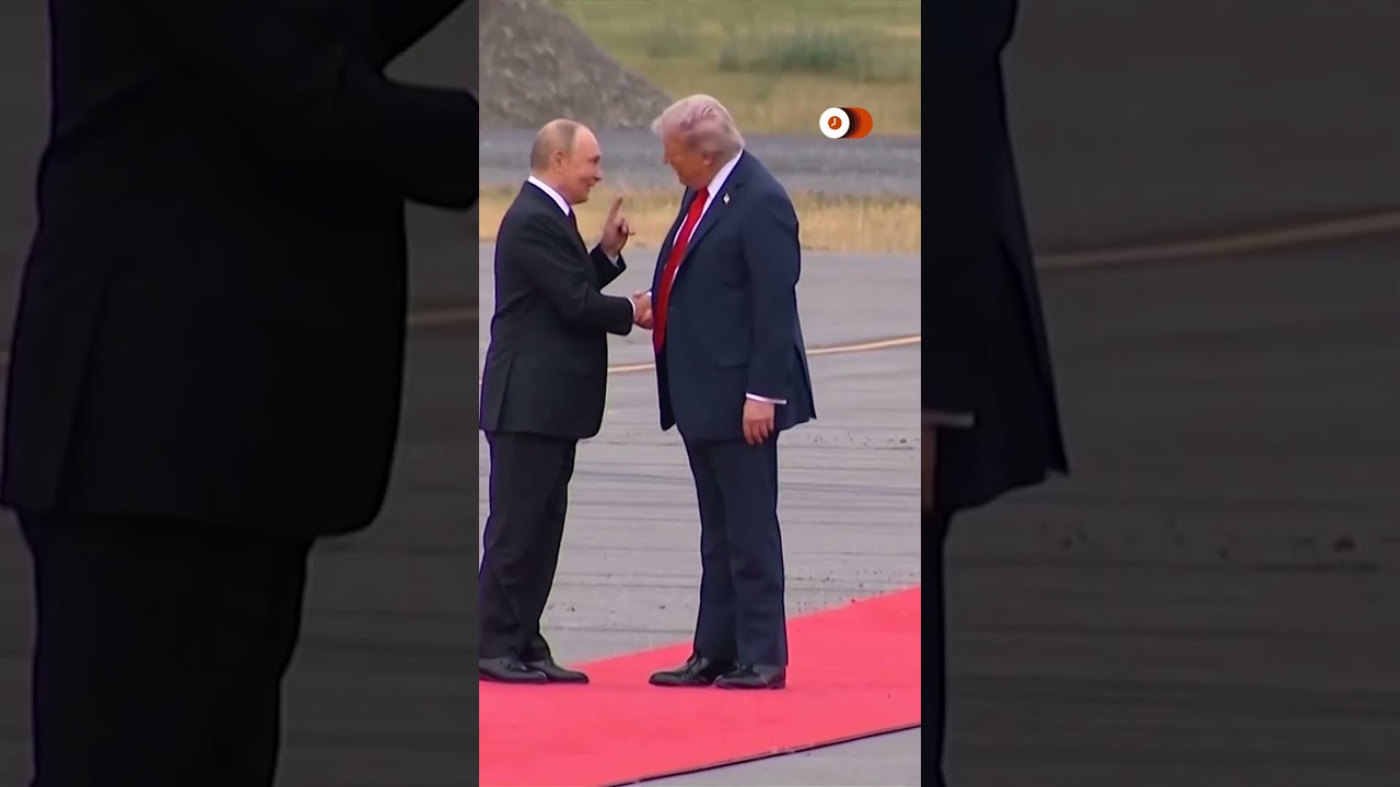 Trump, Putin greet one another at Alaska summit