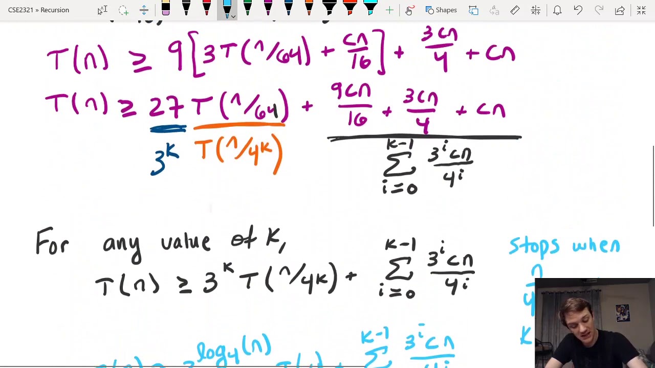 Worked multiple recursion example 2; struggles