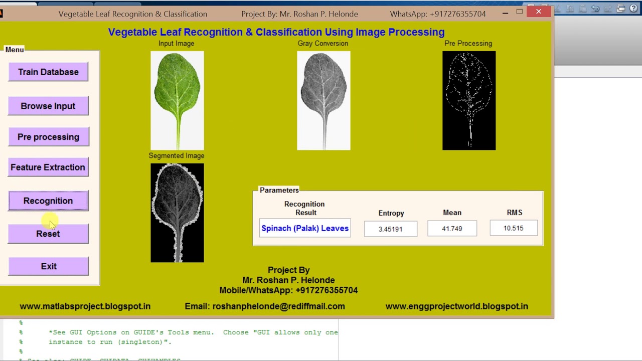 Vegetable Leaf Recognition using Image Processing
