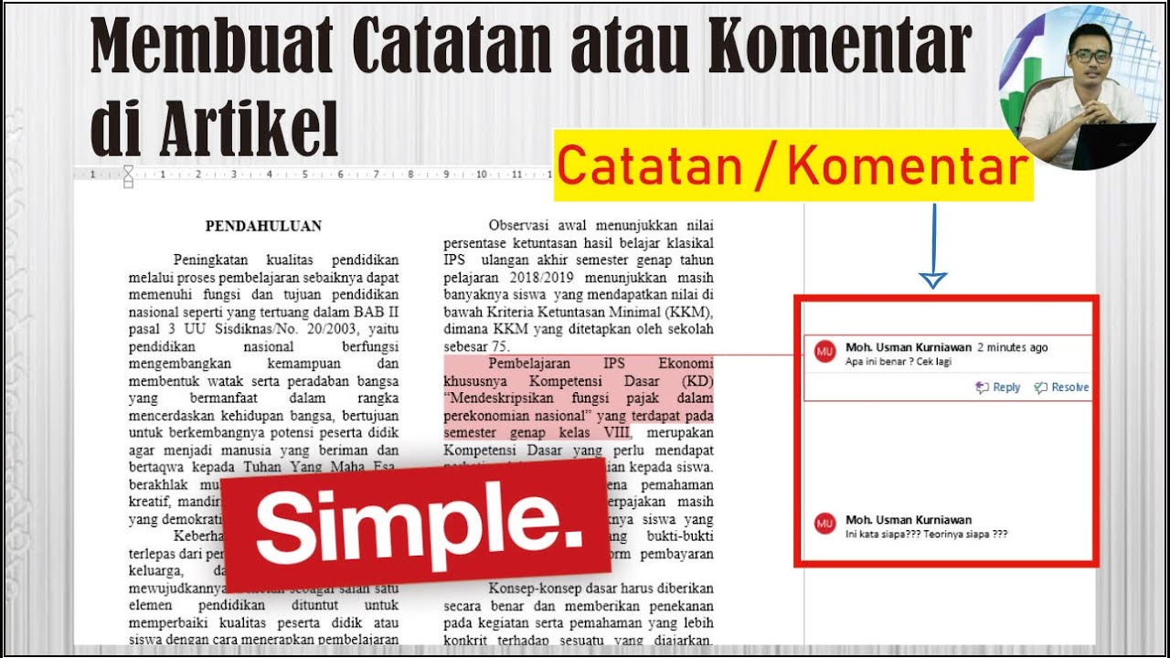 Cara Membuat Catatan atau Komentar di Artikel