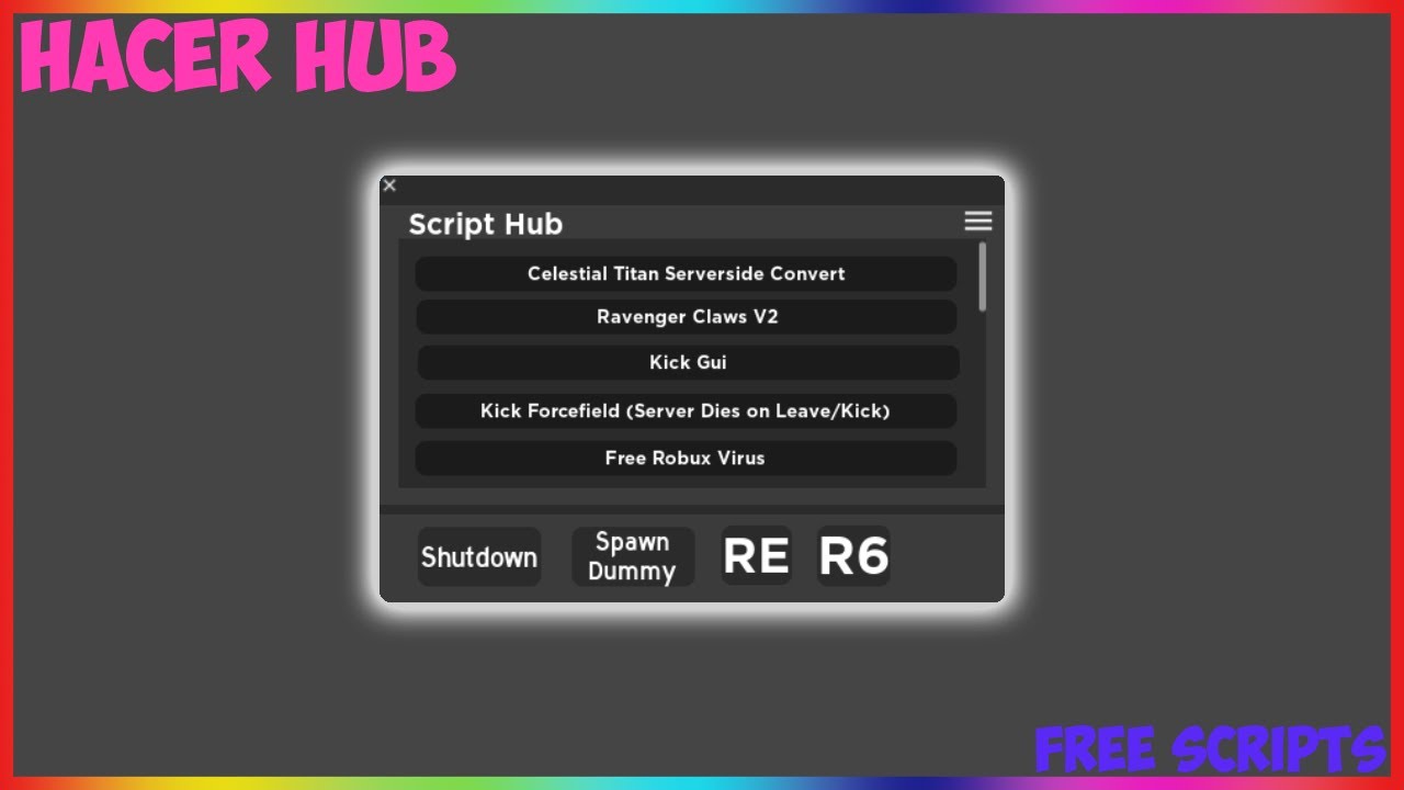 Roblox Script Showcase Hacer Hub
